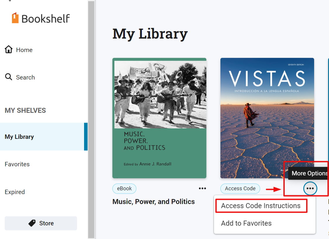 Redeem a Publisher Access Code delivered to my VitalSource Bookshelf ...